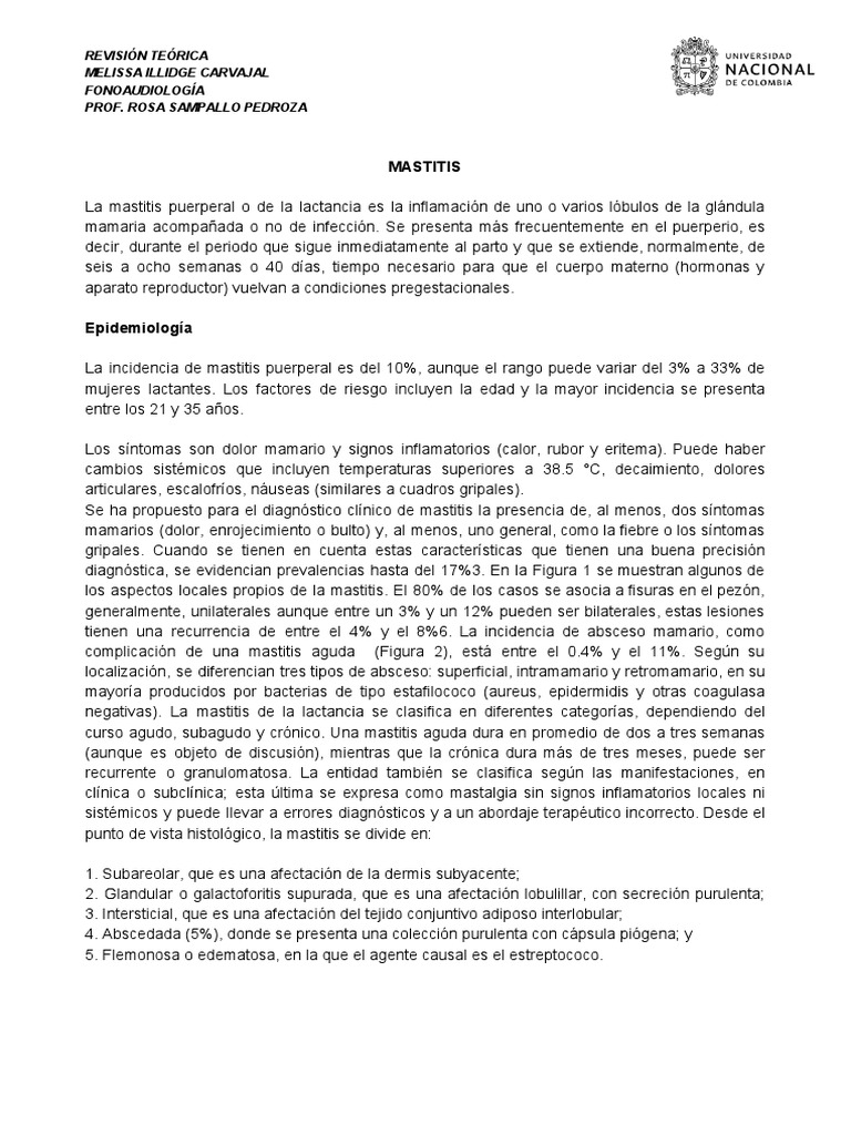 MASTITIS | PDF | Pecho | Microbiología