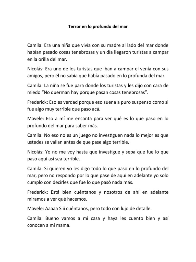 Terror en Lo Profundo Del Mar Leyner Novela | PDF