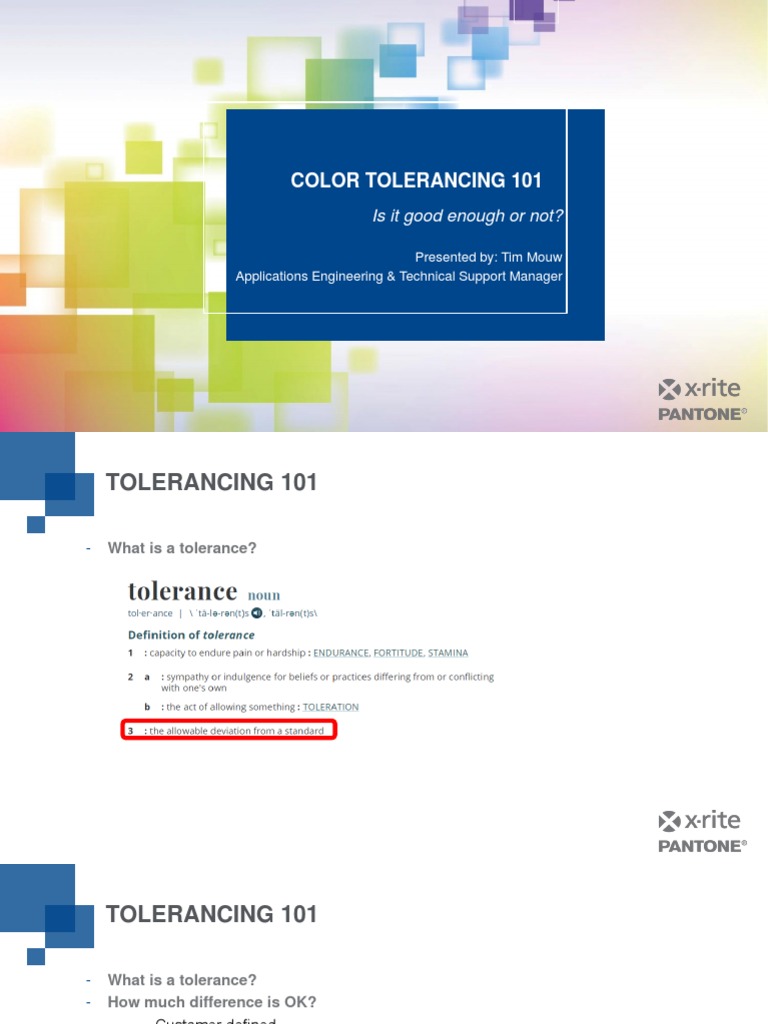 Understanding Color Tolerancing: A Guide to Selecting the Appropriate ...