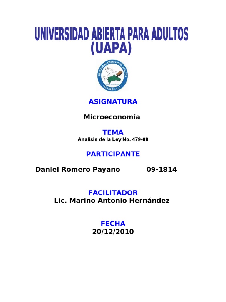 Análisis de la Ley 479-08 de Sociedades | PDF | Sociedad de ...