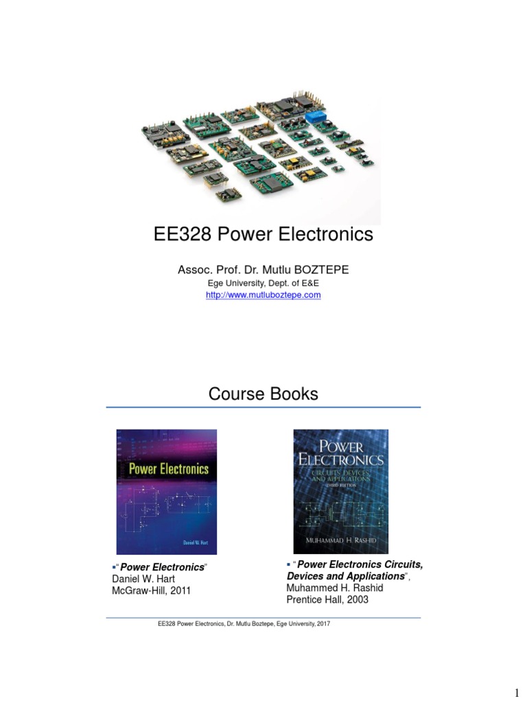 EE328 Power Electronics: Course Books | PDF | Power Electronics | Power ...
