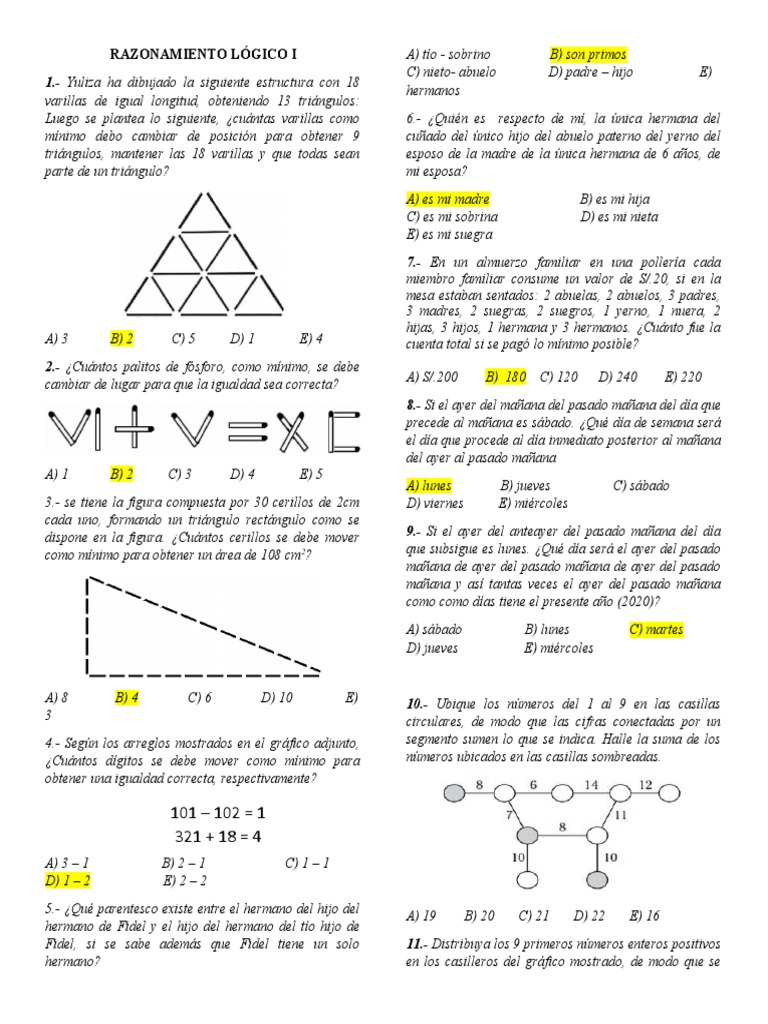 RM - S1 Razonamiento Lógico I Borrador | PDF | Enseñanza de matemática