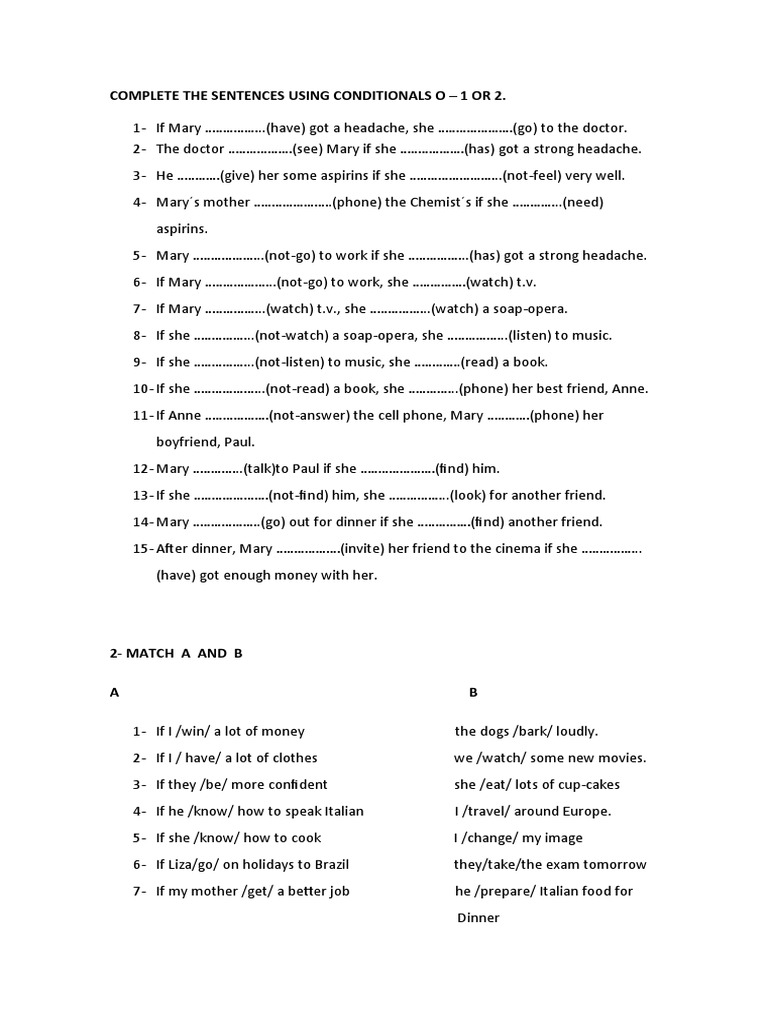 Conditional Sentences Type 12 Fun Activities Games - 29313 | PDF