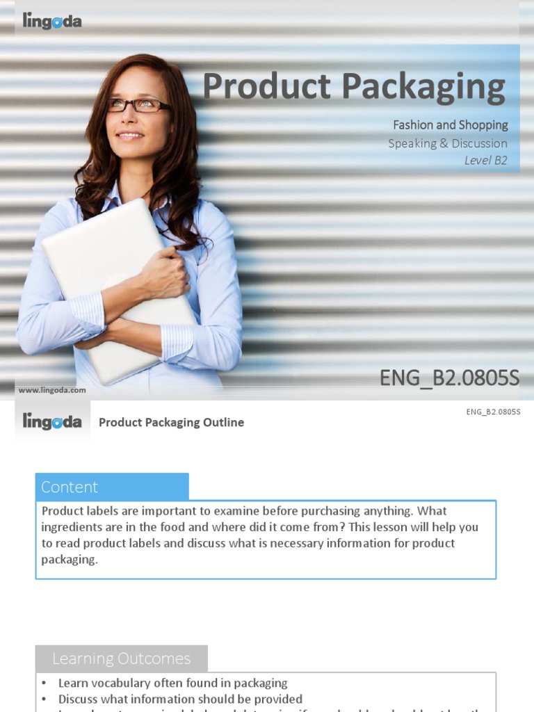 Understanding Product Packaging | PDF | Verb | Adverb