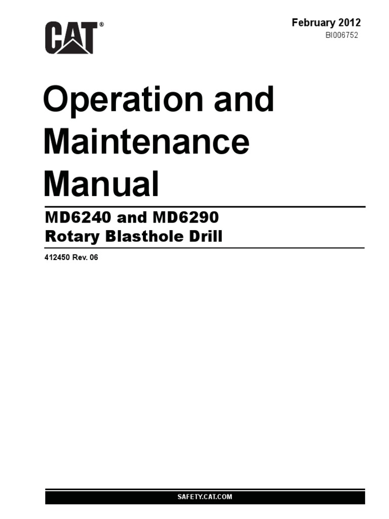 CAT MD6240 - 6290 - Manual Inglés | PDF | Horsepower | Drill