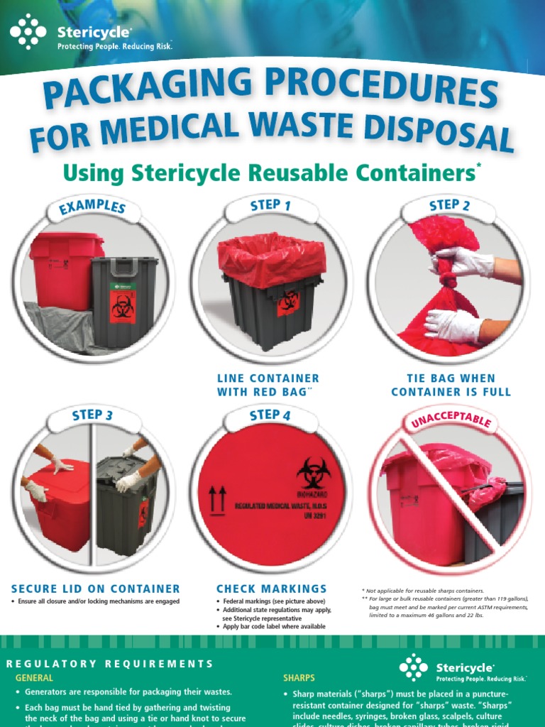 Packaging Procedures For Medical Waste Disposal | PDF | Waste | Business
