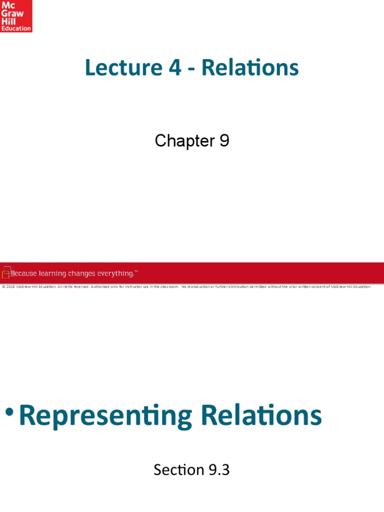 Lecture4 Representing Relation | PDF | Vertex (Graph Theory) | Discrete Mathematics