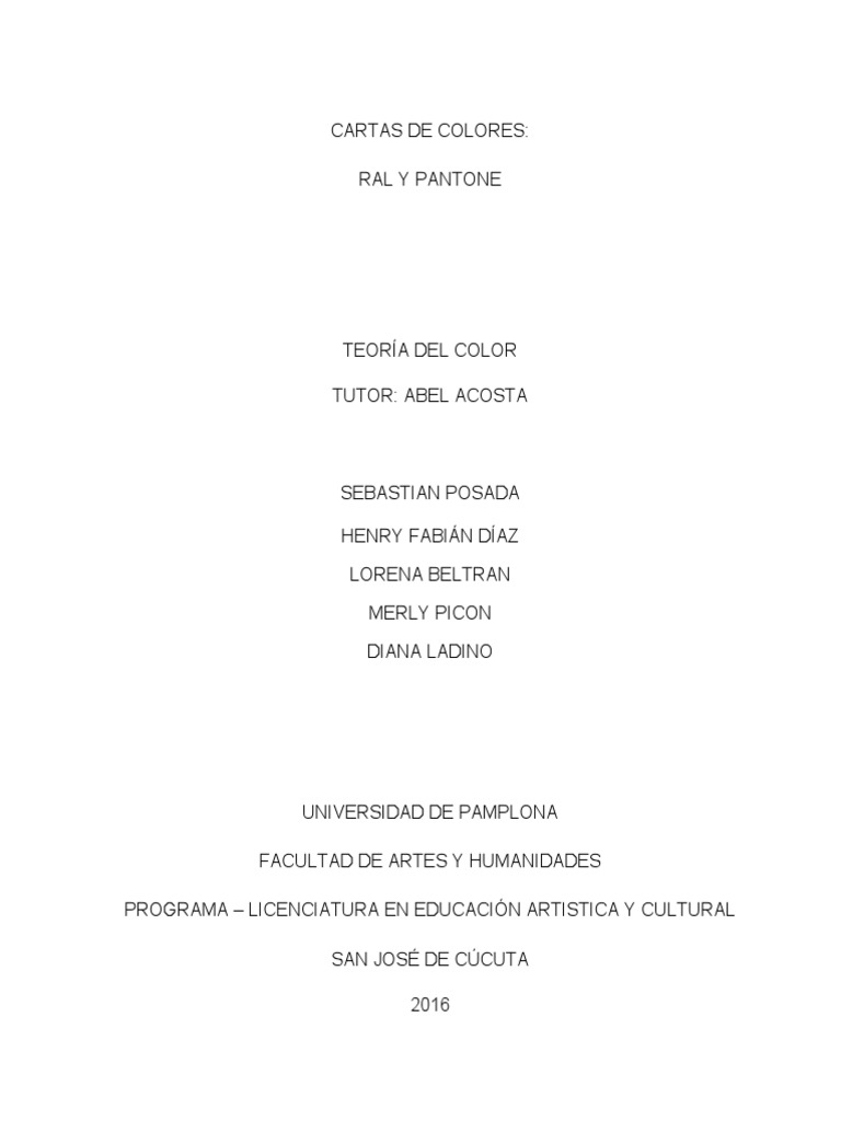 Cartas de Colores | PDF | Color | Gráficos de computadora