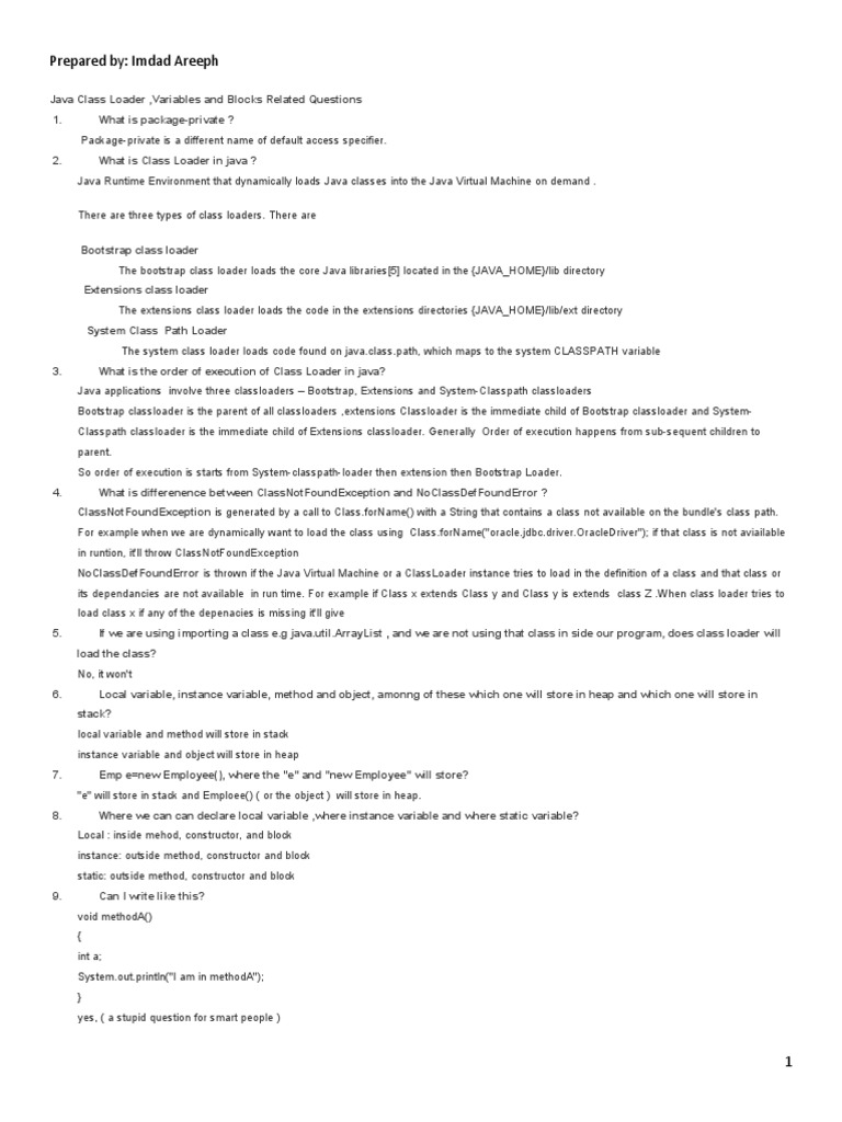 Java Class Loader Pdf Method Computer Programming Class Computer Programming