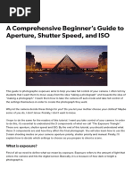 Free DSLR Beginners Guide | PDF | Shutter Speed | Exposure (Photography)