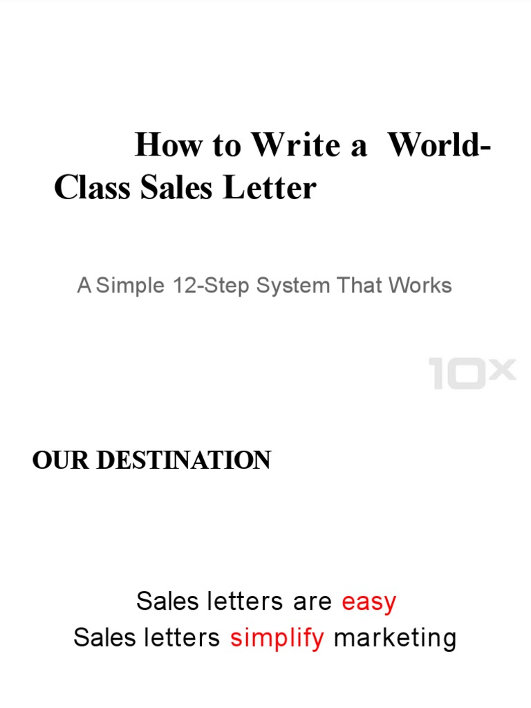 A Step-by-Step Guide to Writing a Highly Effective Sales Letter Using a ...