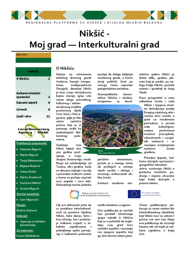 Moj Grad - Interkulturalni Grad Niksic Final | PDF