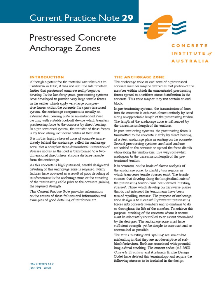 Prestressed Concrete Anchorage Zones PDF | PDF | Prestressed Concrete ...