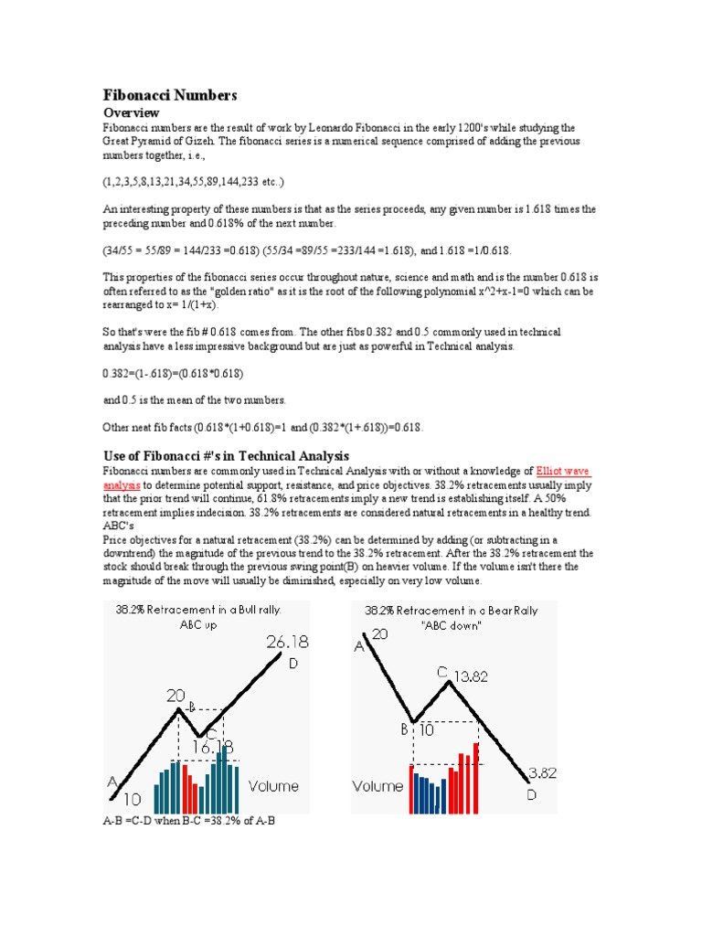 Fibonacci Numbers: Elliot Wave Analysis | PDF | Technical Analysis ...