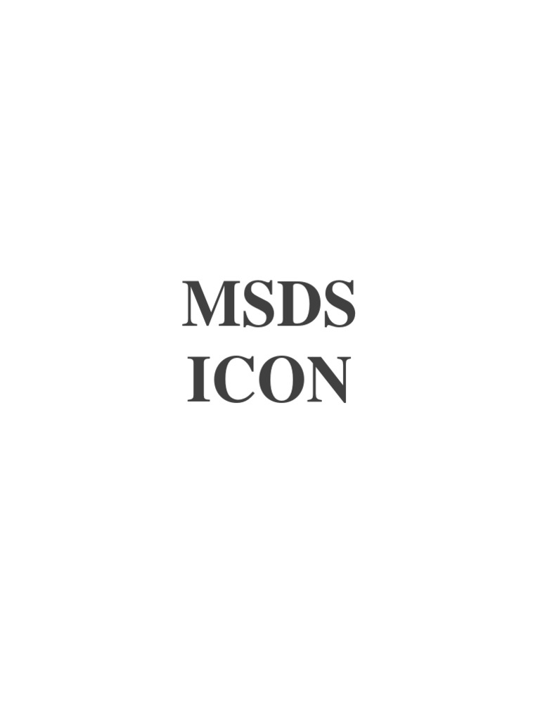 MSDS Icon PDF | PDF | Agua | Sustancias químicas
