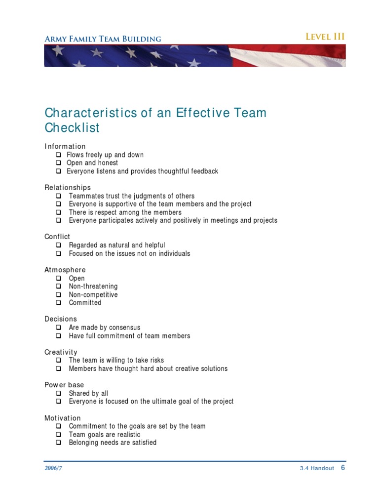 3.4 Building Cohesive Teams HO6 | PDF