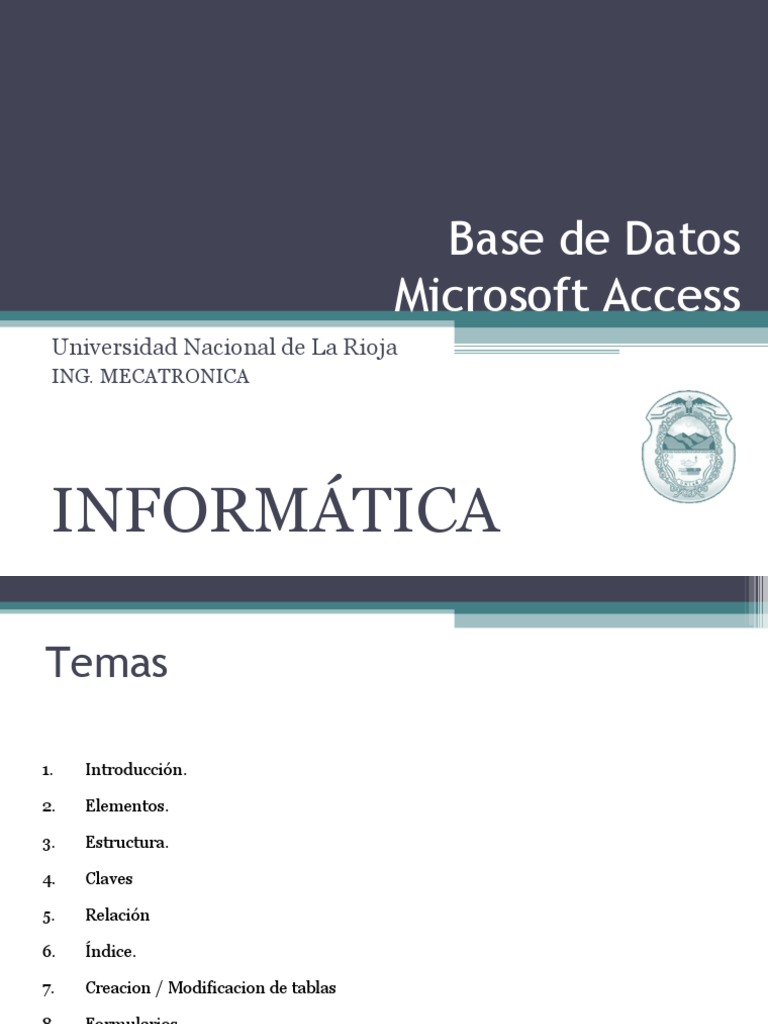 Introduccion Access | PDF | Microsoft Office | Bases de datos