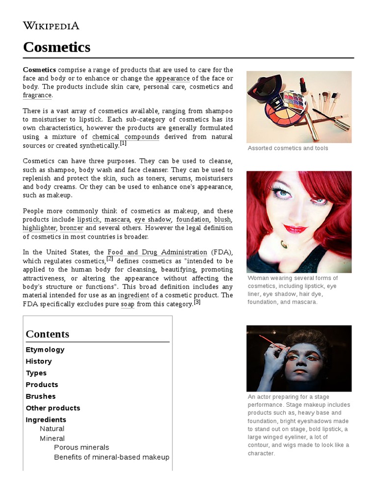 Cosmetics | PDF | Cosmetics | Toiletry