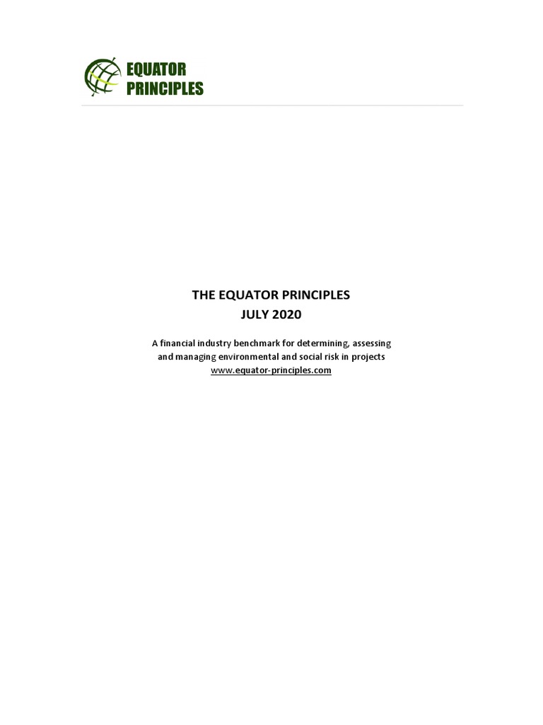 Equator Principles | PDF | Project Finance | Greenhouse Gas