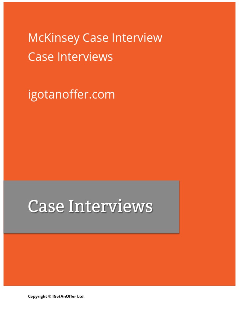 Mckinsey Case Interview Case Interviews | PDF | Chief Information ...