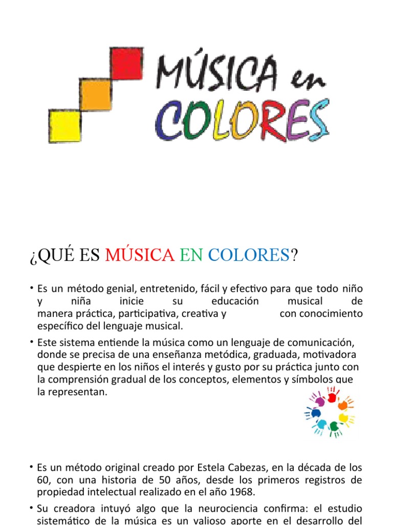 Método Musical en Colores para Niños | PDF