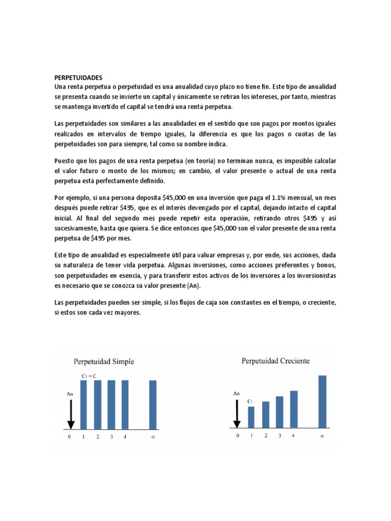 Guía Completa sobre Perpetuidades Financieras | PDF | Acciones ...