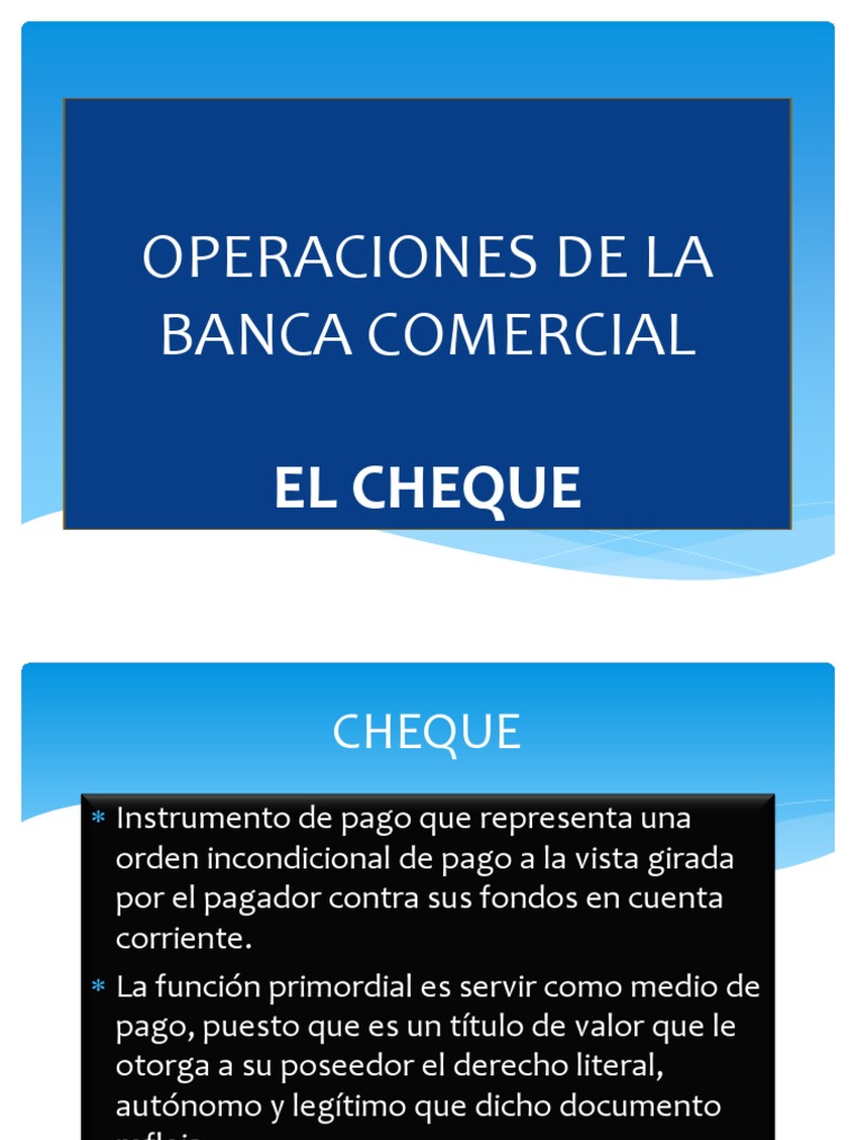 El Cheque PDF | PDF | Cheque | Pagos