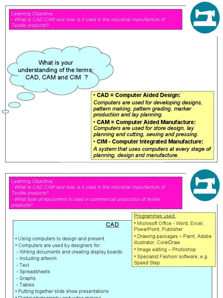 What Is Your Understanding of The Terms Cad, Cam and Cim ? | PDF ...