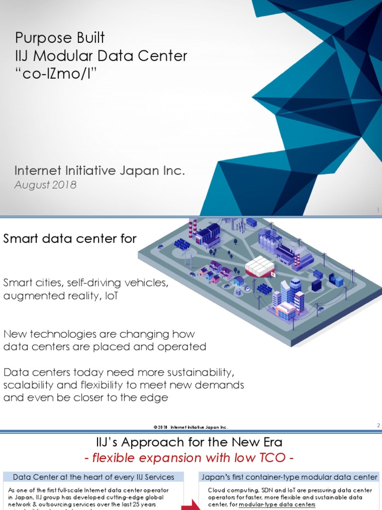 Purpose Built Iij Modular Data Center "Co-Izmo/I": Internet Initiative ...