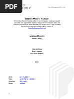 Meeting Minutes Template (MOM) | PDF | Business