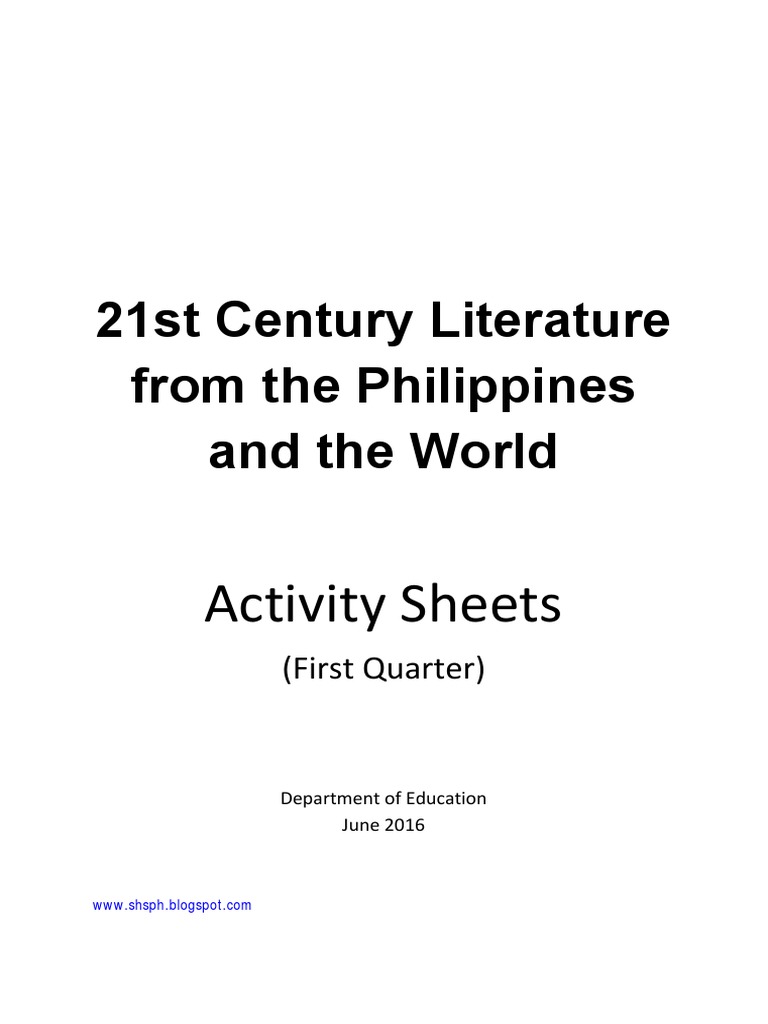 21st Century Literature From The Philippines and The World AS Q1 | PDF ...