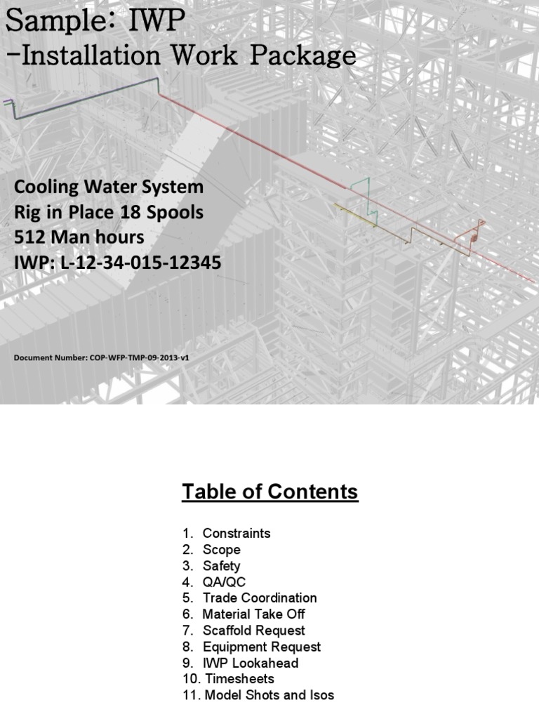 Cooling Water System IWP Guide | PDF | Pipe (Fluid Conveyance) | Building Materials