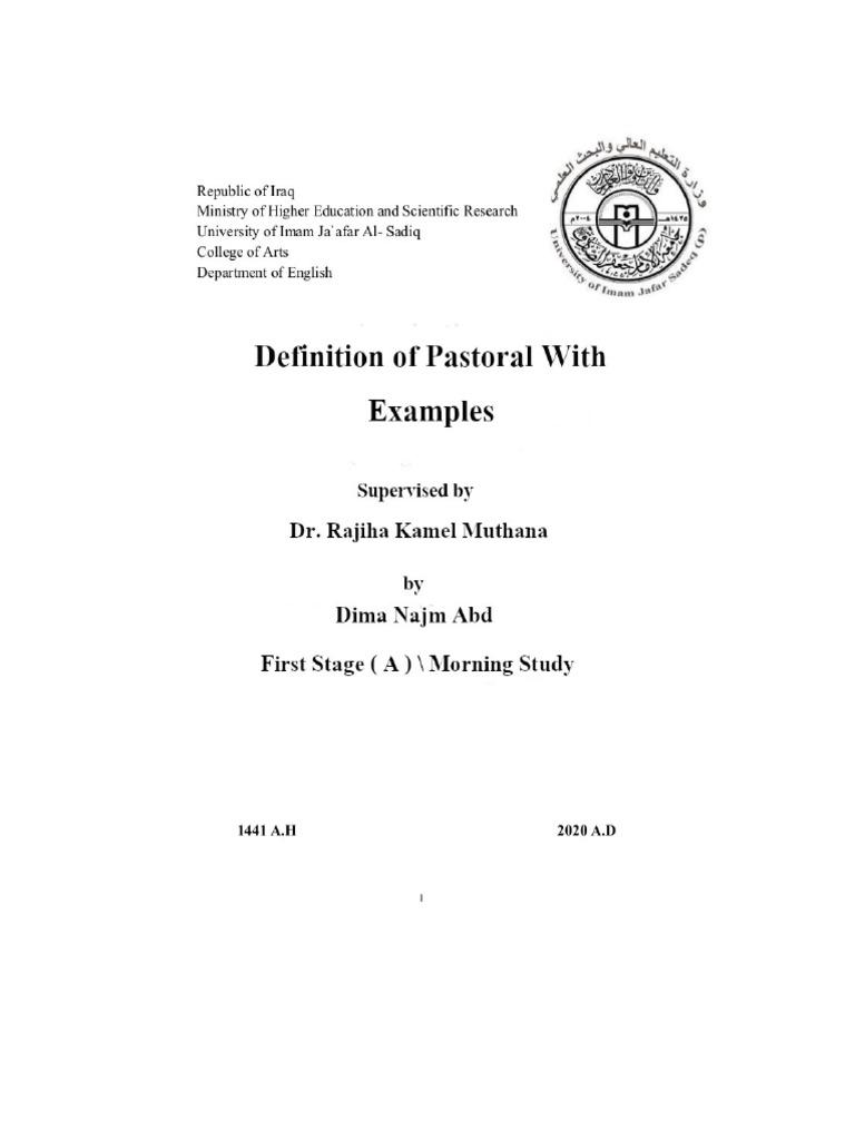 Definition of Pastoral With Examples | PDF | Poetry
