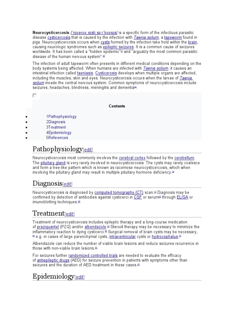 Neuro Cystic Er Cos Is | PDF | Animal Diseases | Medical Specialties