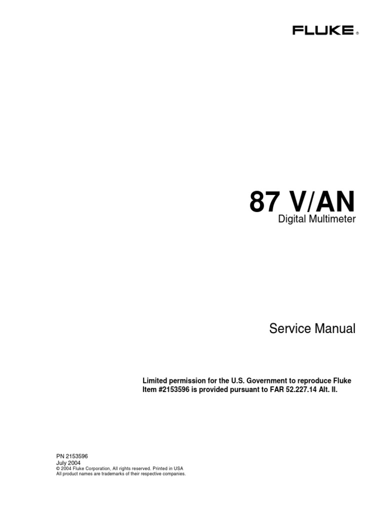 Service Manual: Digital Multimeter | PDF | Power Supply | Alternating ...