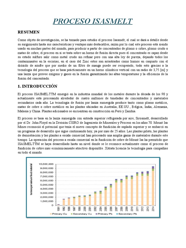 Proceso Isasmelt 2 | PDF | Fundición | Cobre