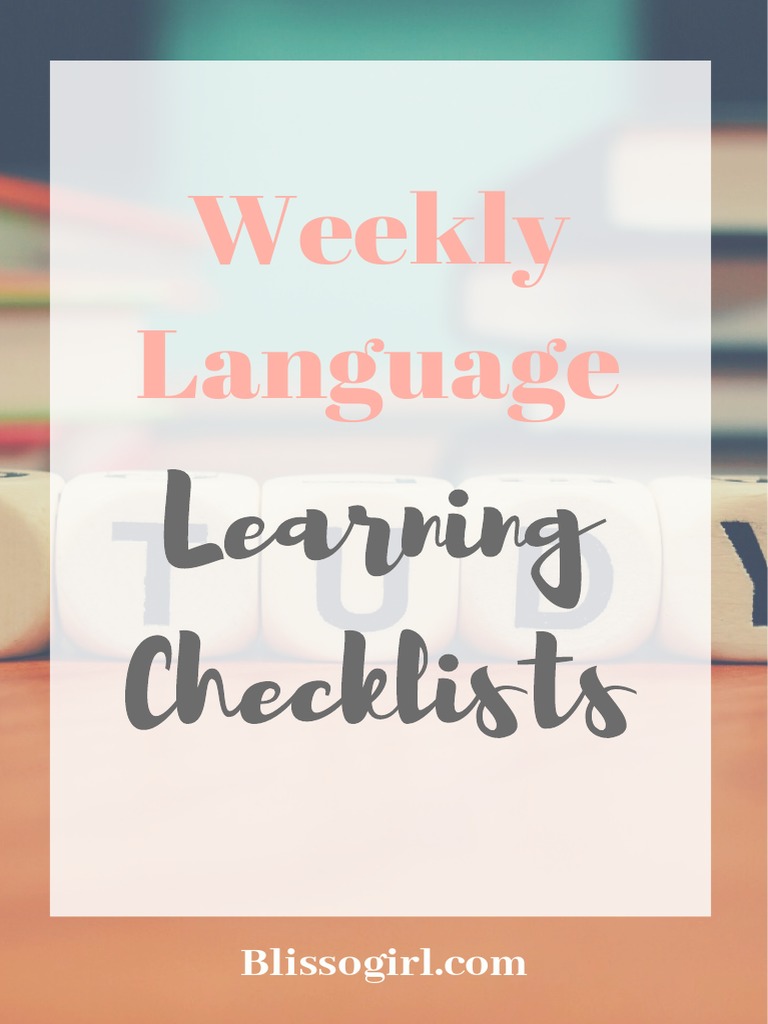 Weekly Language Learning Checklists | PDF