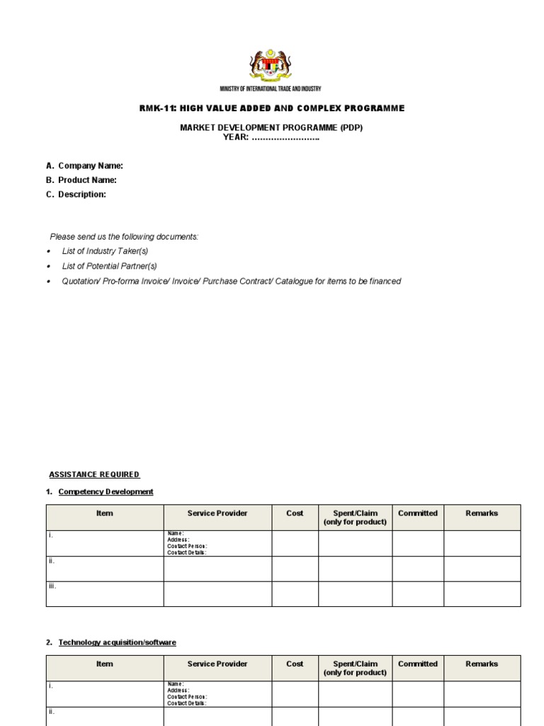 MDP Form (28 May 2018) | PDF | Business