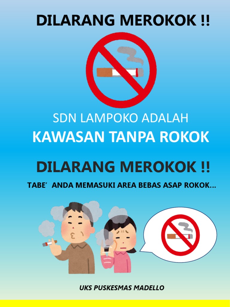 Poster Kawasan Tanpa Rokok Sekolah | PDF | Kajian Bahasa Asing | Griya ...