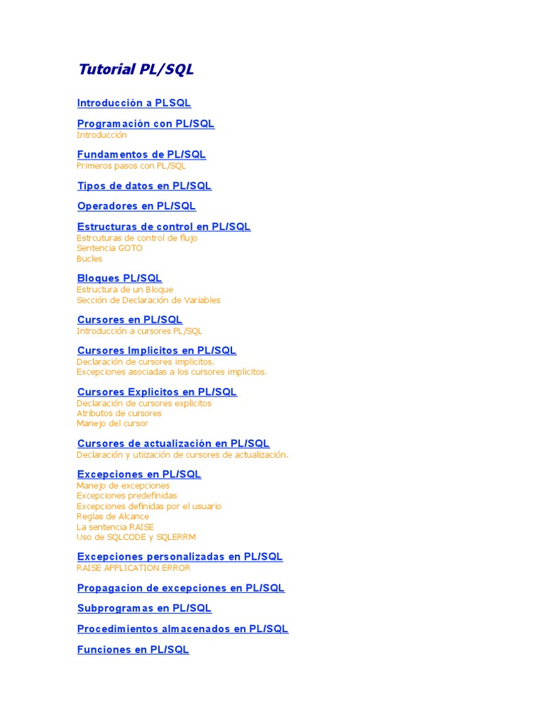 Tutorial PL | PDF | Pl / Sql | SQL