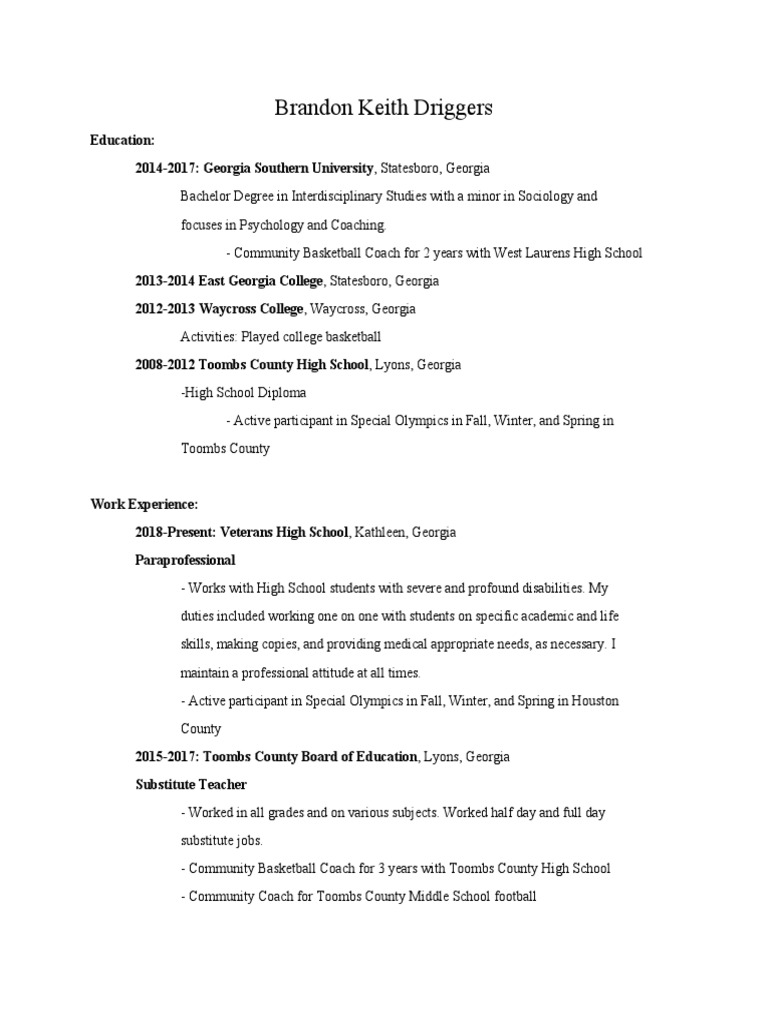 Brandon Driggers - Resume | PDF