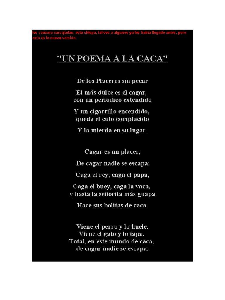 Poema A La Caca | PDF