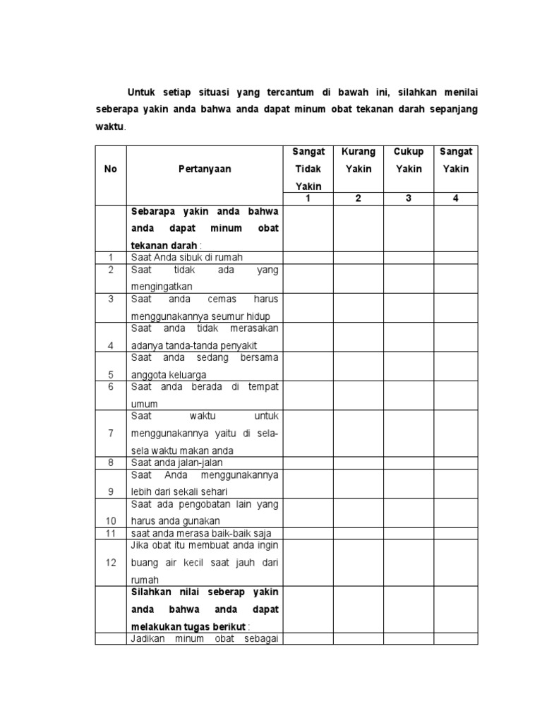 KE 2 Kuisioner Self-Efficacy Translate | PDF KE 2 Kuisioner Self-Efficacy Translate | PDF