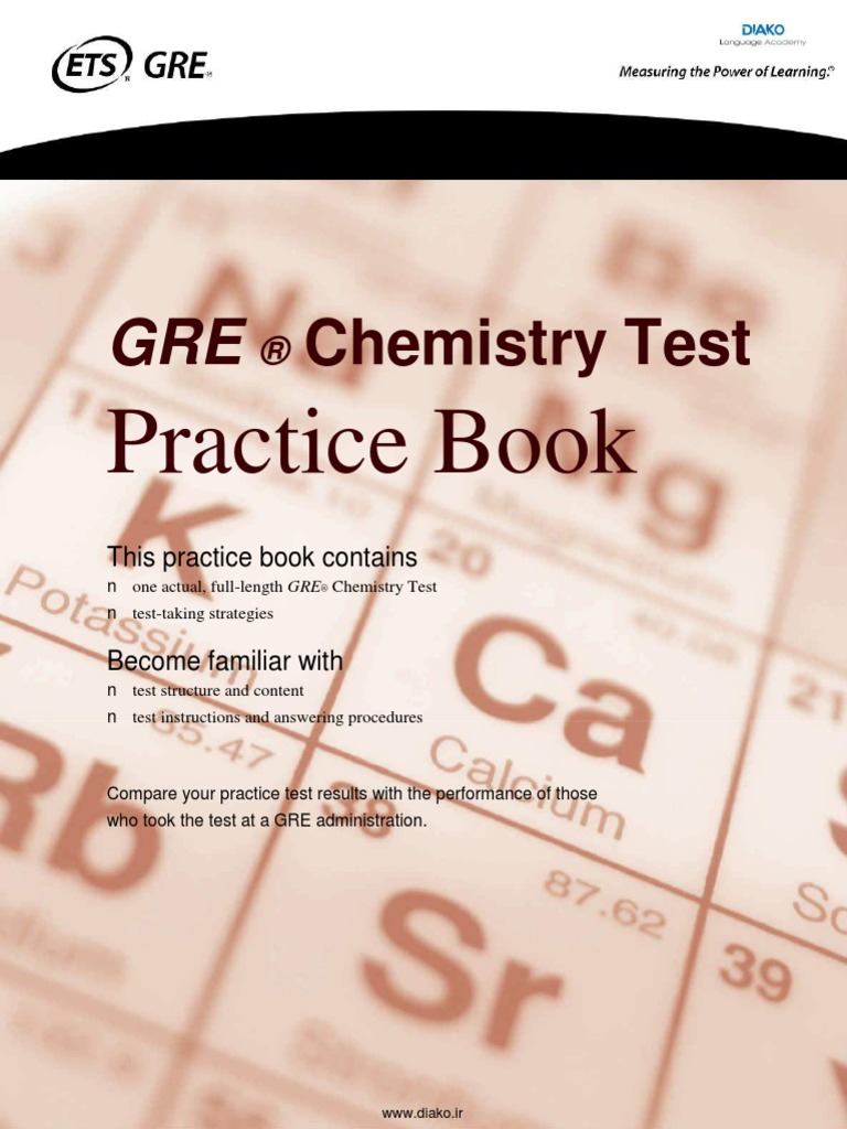 GRE Chemistry Test: Practice Book | PDF | Graduate Record Examinations ...