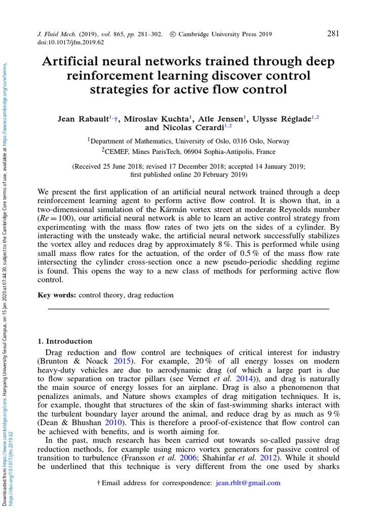 Artificial Neural Networks Trained Through Deep Reinforcement Learning Discover Control ...