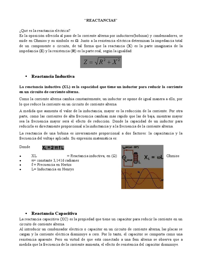 Comprensión de la reactancia eléctrica: su naturaleza, cálculo y ...