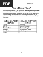 Components of Physical Education: (1) Skill-Related Components and (2 ...