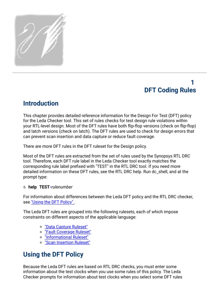 1 DFT Coding Rules | PDF | Vhdl | Electronic Circuits 1 DFT Coding Rules | PDF | Vhdl | Electronic Circuits