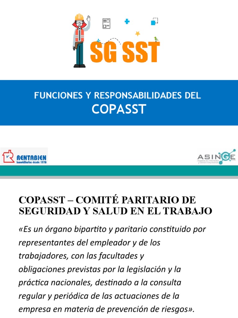 Funciones Copasst | PDF | Seguridad y salud ocupacional | Esfera pública