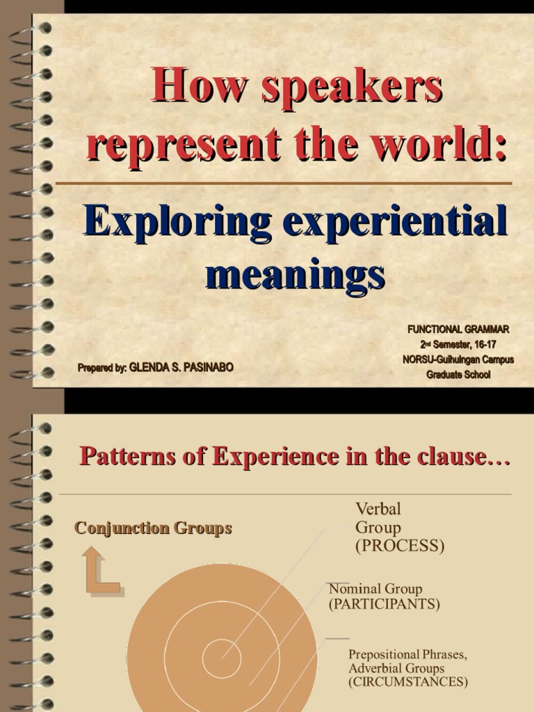 Experiential Meaning Maeng | PDF | Preposition And Postposition ...